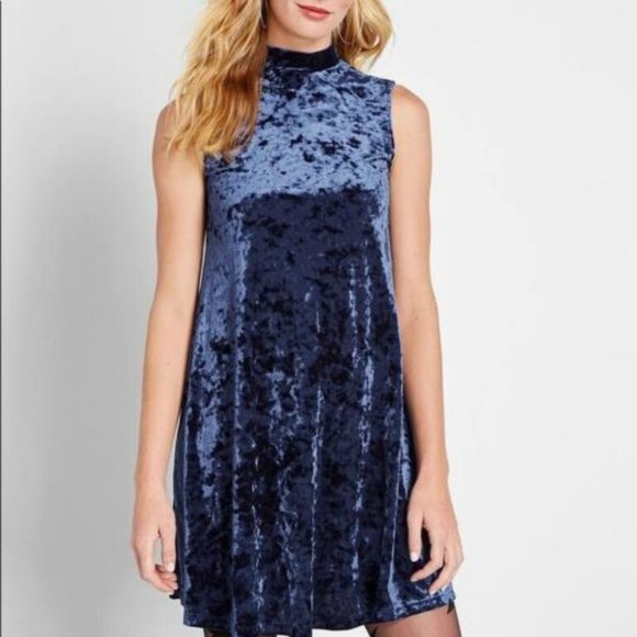 Modcloth | Dresses | Pure Luxe Velvet Swing Dress | Poshmark